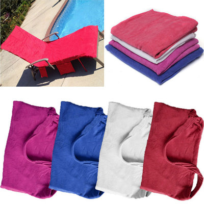Microfiber Lounge Chair Towels with pockets Lint Free, Durable, Scratch-Free, Machine Washable.