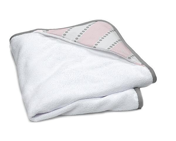 Pro-environment Baby Hooded Bath Towels,simple graceful,white color,quadrate