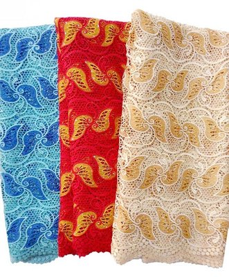 F50279 51&quot;-52&quot; customizable gold african lace fabrics switzerland guipure latest 2015