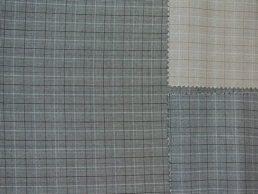 Anti-wrinkle Grid Strip TR Suiting Fabric Home Textile 260 Gsm xyg1228