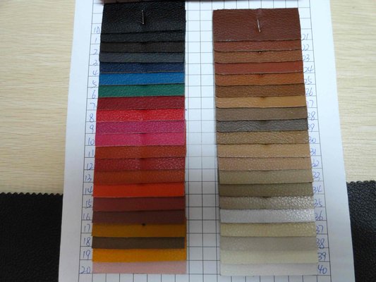 Customized 0.8-1.2mm Thickness Colorful PU Leather Cloth PU Artifical Leather