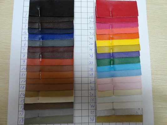 Customized 0.8-1.2mm Thickness PU Leather Cloth Colorful  Synthetic Leather