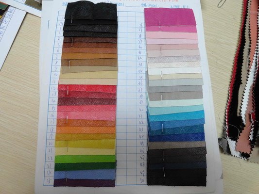 Customized 0.8-1.2mm Thickness Colorful PU Leather Cloth / Synthetic Leather