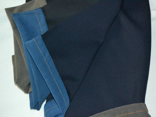Blue Polyester Denim Jean Fabric Cloth For Shoes , Bag , Trousers jb007