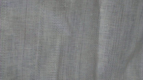 100%pure Cotton Linen Blend Fabric dobby white stripe blouse shirting fabric