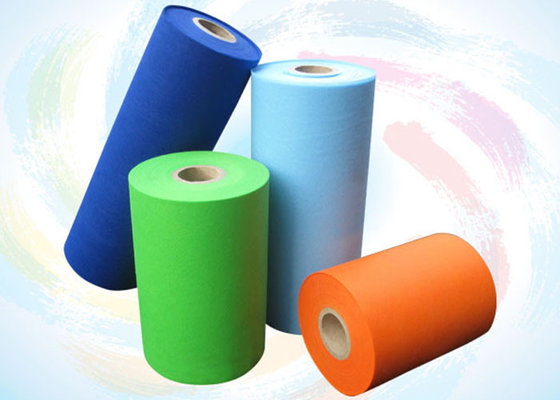 100% Polypropylene Spunbond Nonwoven Fabric , Embossed Colorful PP Non Woven
