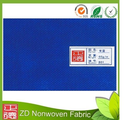 Hydrophobic Polypropylene PP Spunbond Nonwoven Fabric 60g 75g 90g Blue or Custom Color