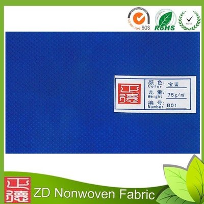 Hydrophobic Polypropylene PP Spunbond Nonwoven Fabric 60g 75g 90g Blue or Custom Color