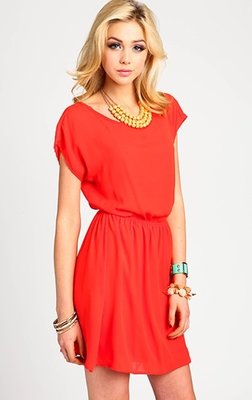 Watermelon Red Bow Back Womens Chiffon Tank Top Dresses in XS S M L XL XXL Size