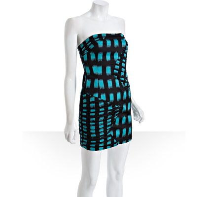 Aqua Mature Tight Printed Womens Cotton Cocktail Dresses with Open Back
