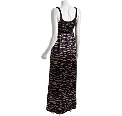 Fashion Satin Camouflage Maxi Evening Party Dresses , Spaghetti Strap Style