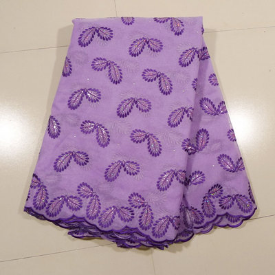 Purple / Pink African Lace Fabrics , Home Textile