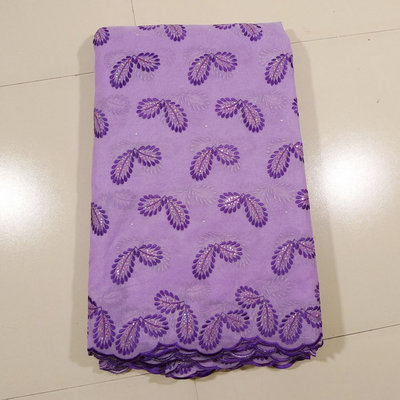 Purple / Pink African Lace Fabrics , Home Textile