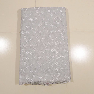 Fresh Garment African Lace Fabrics , Pink Grey Tunji + net