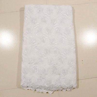 Beige White African Lace Fabric For Wedding Dresses