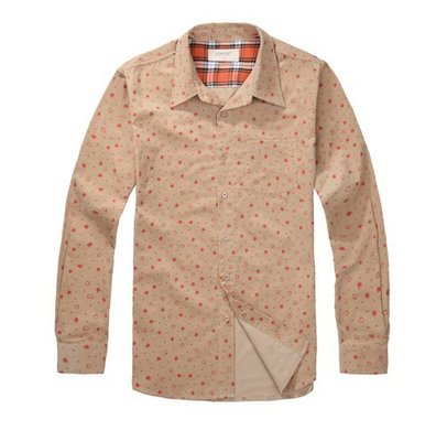 100% Cotton Corduroy Fabric Printing Men's Casual Shirt
