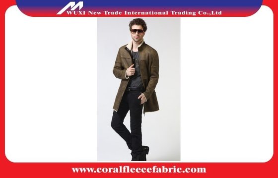 Men Real Sheep Skin Long Trench Jacket White Fur Long Leather Coat Outwear