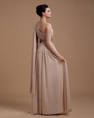 chic Sleeveless One Shoulder Evening Party Dresses for Girls