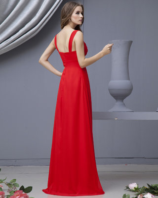 Graceful Red Strapless long party dresses with flower for Summer , Spring