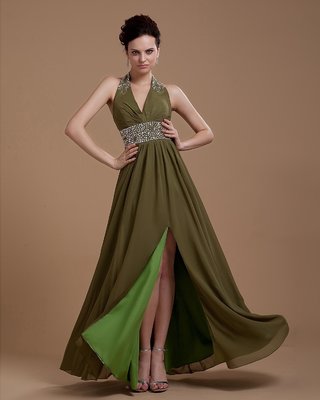 Sexy Deep V Neck Evening Party Dresses , womens long prom dresses