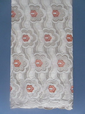 Colored Embroidered Korean Lace Fabric With Knitted Technics For Party Dress