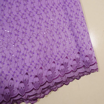 Lialic African Embroidery Lace Fabric Tunji Net, Width 130-135cm