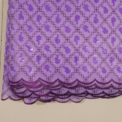Tunji Net African Embroidery Lace Fabric For Garment with sequence