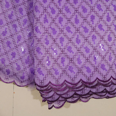 Tunji Net African Embroidery Lace Fabric For Garment with sequence