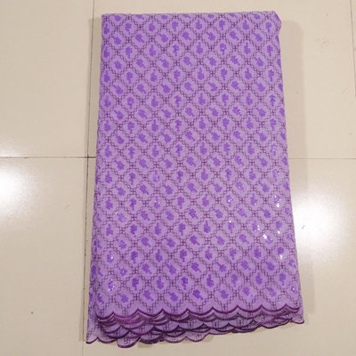 Tunji Net African Embroidery Lace Fabric For Garment with sequence