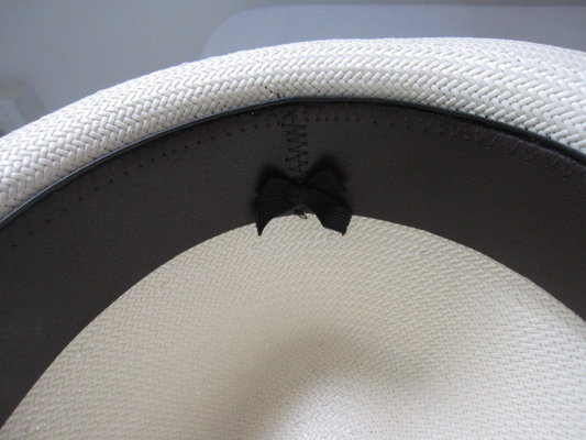 Mens White Straw Fedora Hat