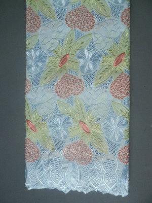 White Heavy African Lace Fabric Soft For Wedding Shoes / Dress