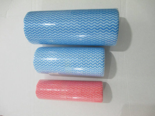 Viscose and Polyester Spunlace Non Woven Fabric Rags Roll for Table / Glass