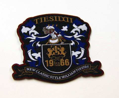 Red Edge Custom Embroidered Patches Polyester Thread