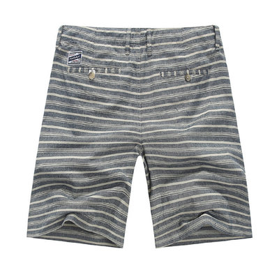 Yarn Dyed Striped Mens Summer Shorts With White Cotton Inner Lining