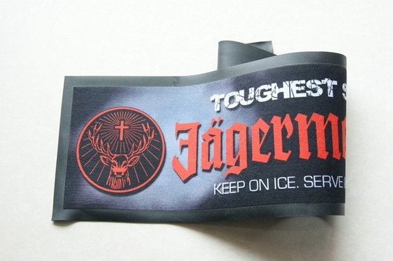 Non-Woven Fabric Rubber Bar Mat 4C Heat Transfer Printing As Drink Advertising Items