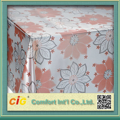 Custom Printed Popular Modern PVC Table Cloths with Non-woven Fabric Backing