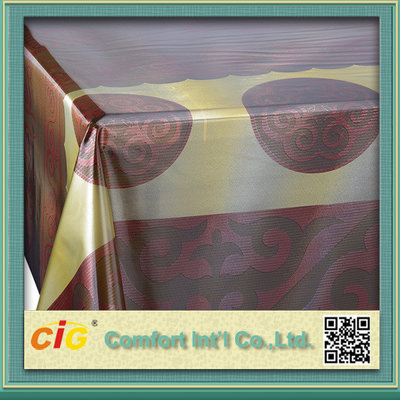 Custom Printed Popular Modern PVC Table Cloths with Non-woven Fabric Backing