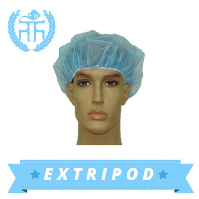 Non woven medical blue disposable mob cap
