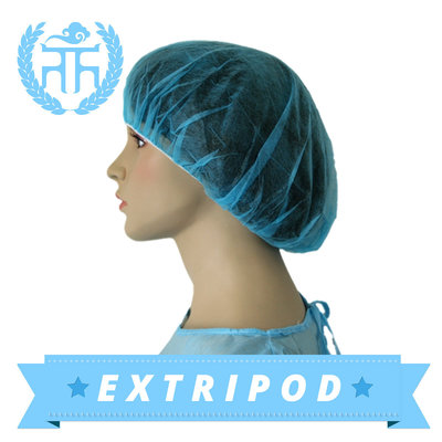 Non woven medical blue disposable mob cap