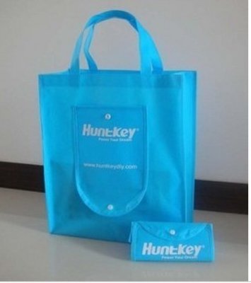 Red Non Woven Fabric Handle Bag , Fashionable Shopping Bags in CMYK color