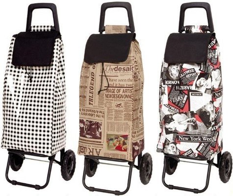Foldable Supermarket Shopping Trolley Bag with Laminated Non Woven Fabric