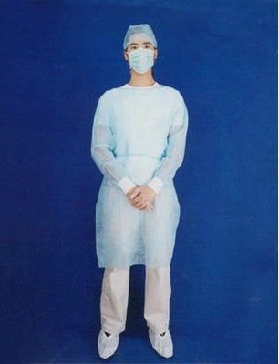Laminated non woven fabric film for surgical gown