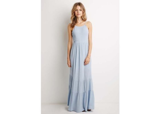 Tiered Adjustable Straps Casual Womens Dresses , Breezy Maxi Cami Dress