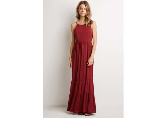 Tiered Adjustable Straps Casual Womens Dresses , Breezy Maxi Cami Dress
