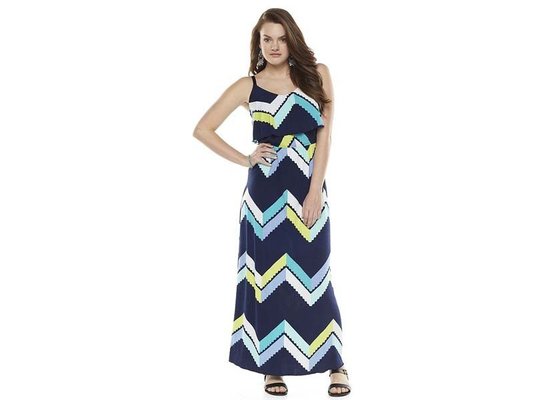 Ruffled V-ncek Casual Womens Dresses / Adjustable Shoulder Straps Long Dress