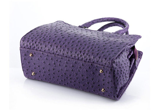 faux ostrich skin leather bag, ostrich embossed genuine leather handbags