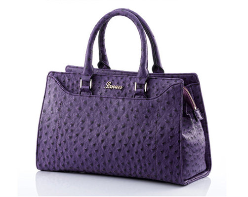 faux ostrich skin leather bag, ostrich embossed genuine leather handbags