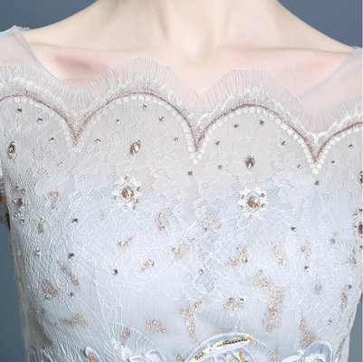 Sexy open back wedding party dresses for women , knee length wedding gowns
