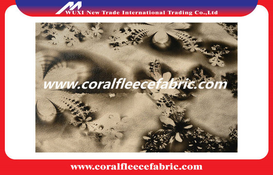 Embossed Fashion Pattern Faux Suede Fabric / Microsuede Fabric for Blanket or Curtain