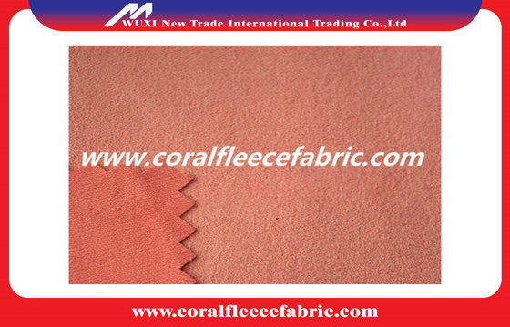 Plush Patterned Bended Faux Suede Fabric / Synthetic Suede Fabrics with Polyester
